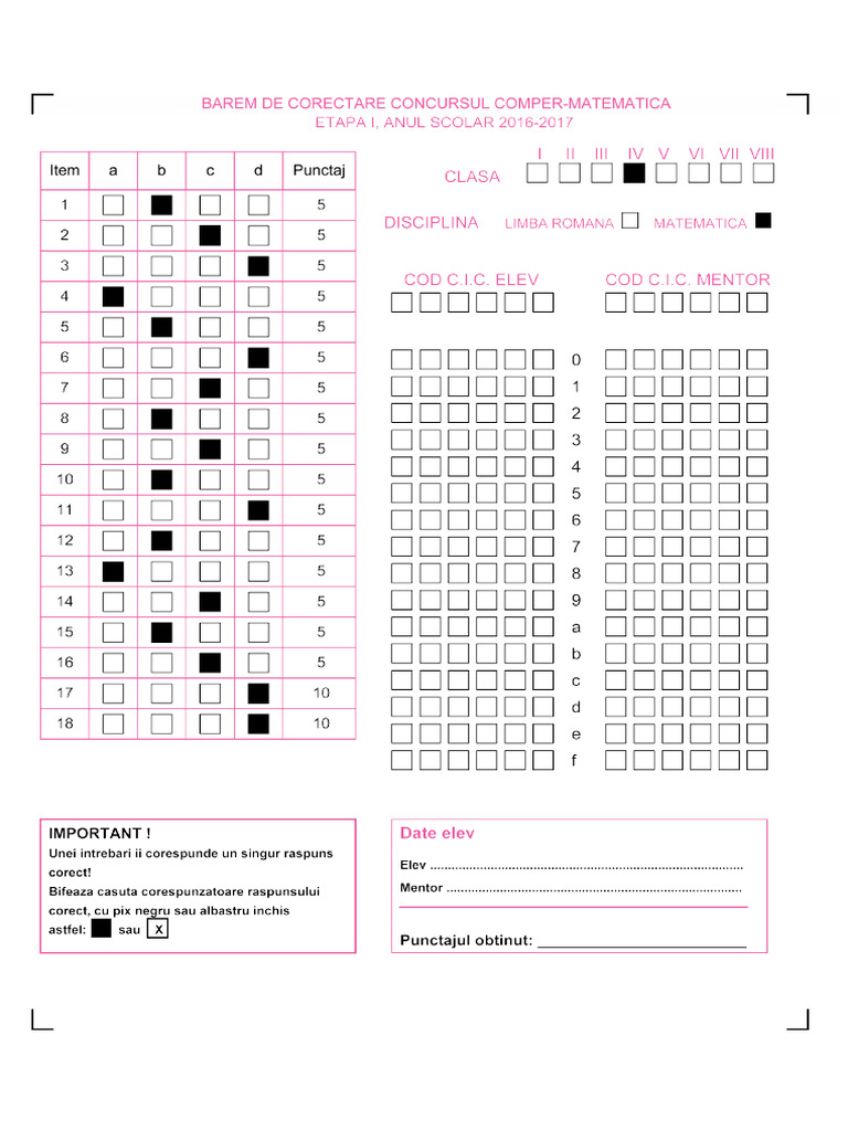BAREM-Matematica-EtapaI-2016-2017-clasa-a-4-a-PDF | PDF
