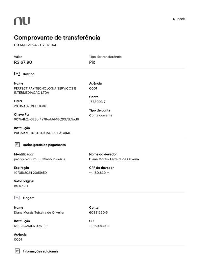 Comprovante Nubank 21-07-2024 | PDF