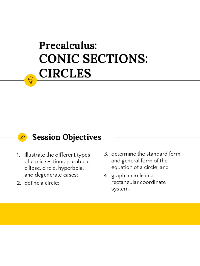 Introduction-to-Conic-Sections-and-Circles_for-students | PDF | Ellipse | Line (Geometry)