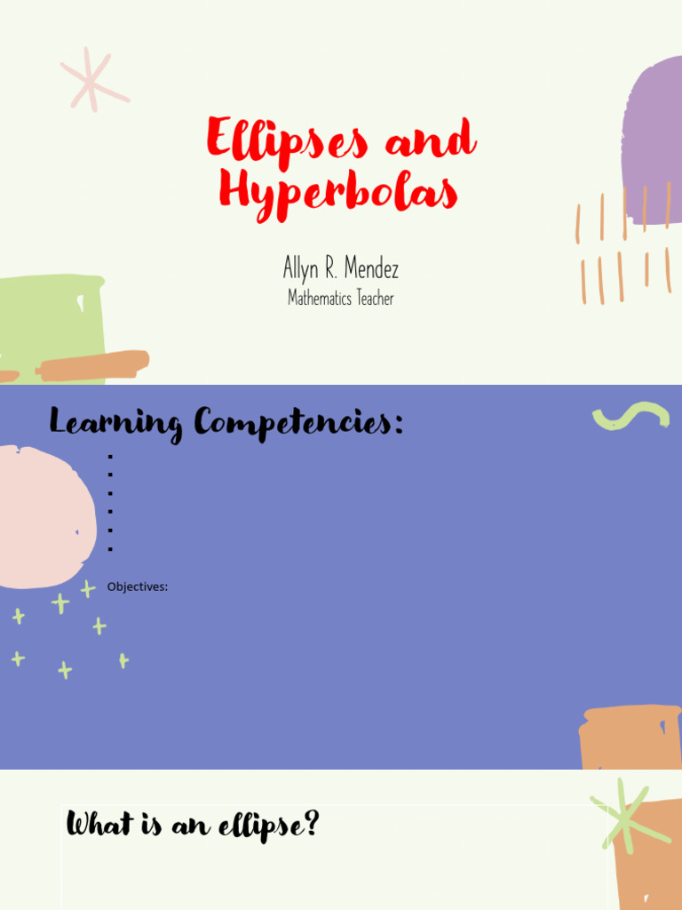 Ellipses and Hyperbolas - For Students | PDF | Ellipse | Analytic Geometry