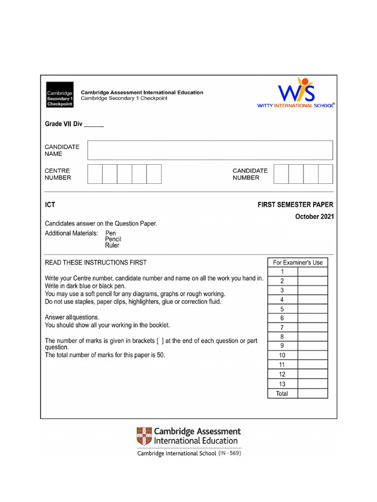 ICT Grade 7 First Semester | PDF | Central Processing Unit | Computing