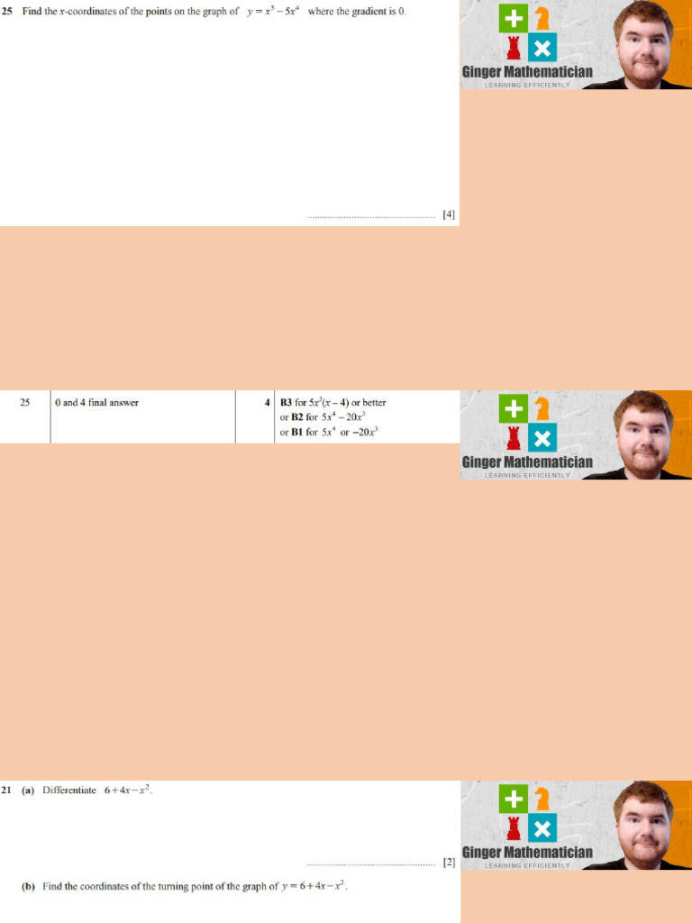 Igcse 0580 All Of Differentiation Pptx Pdf