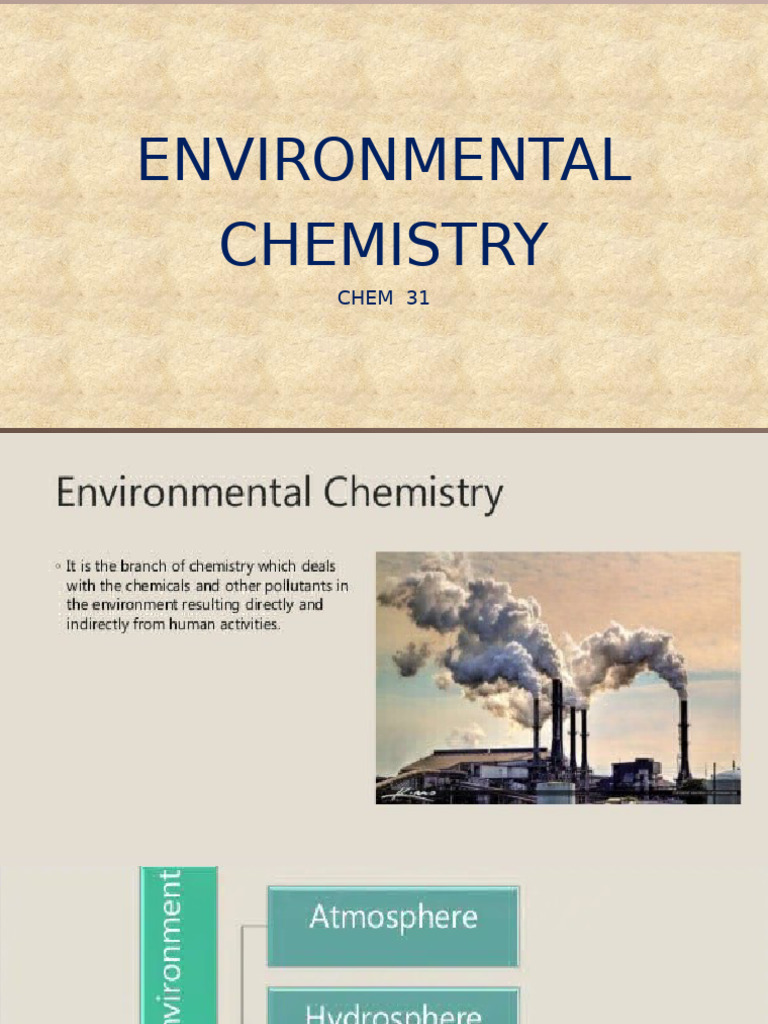 CHEM31 Environmental Chemistry | PDF