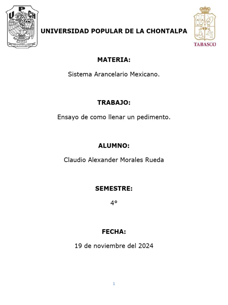 Pedimento 2 | PDF | aduana | El comercio internacional