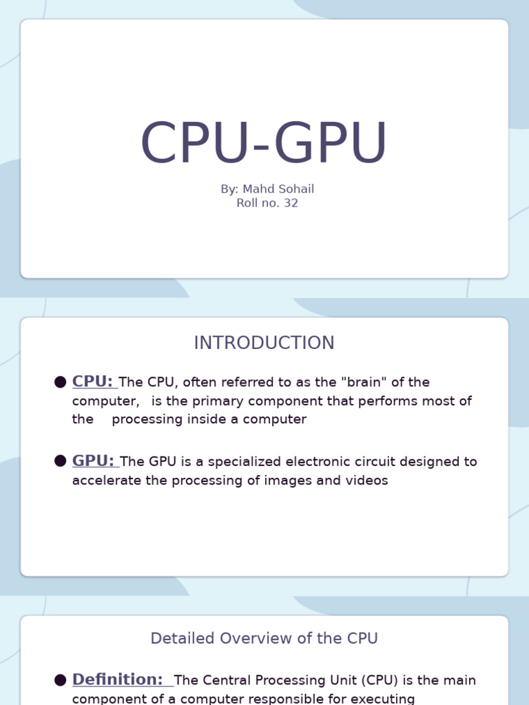CPU-GPU | PDF | Graphics Processing Unit | Central Processing Unit