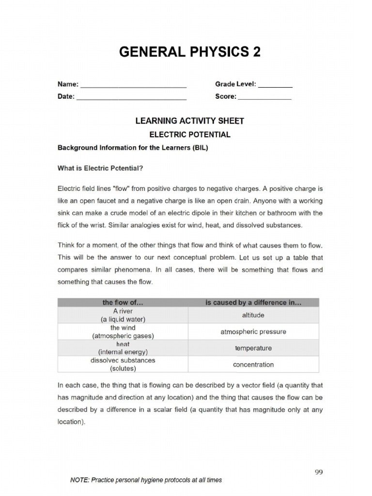 Electric Potential | PDF