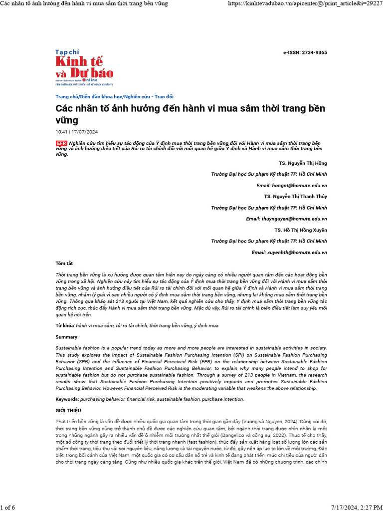 Các Nhân T NHH NG Nhànhvimuas MTH I Trang B N V NG | PDF