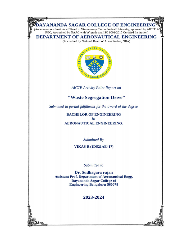 Waste - Segregation - REPORT - DSCE 2 | PDF | Waste Management | Waste