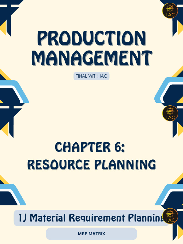 Production Production Management Management: Final With Iac | PDF
