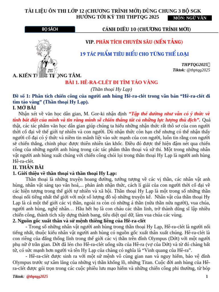 Hê-Ra-Clét Đi Tìm Táo Vàng | PDF