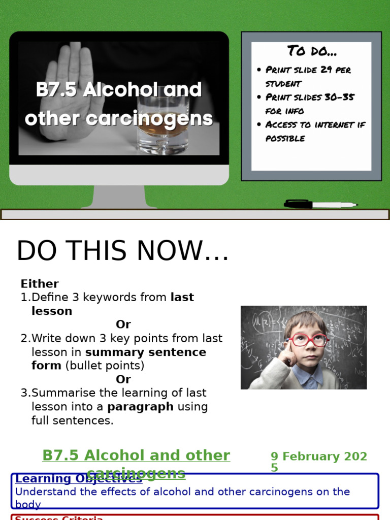 B7.5 Alcohol and Other Carcinogens (1) | PDF | Radiation | Cancer