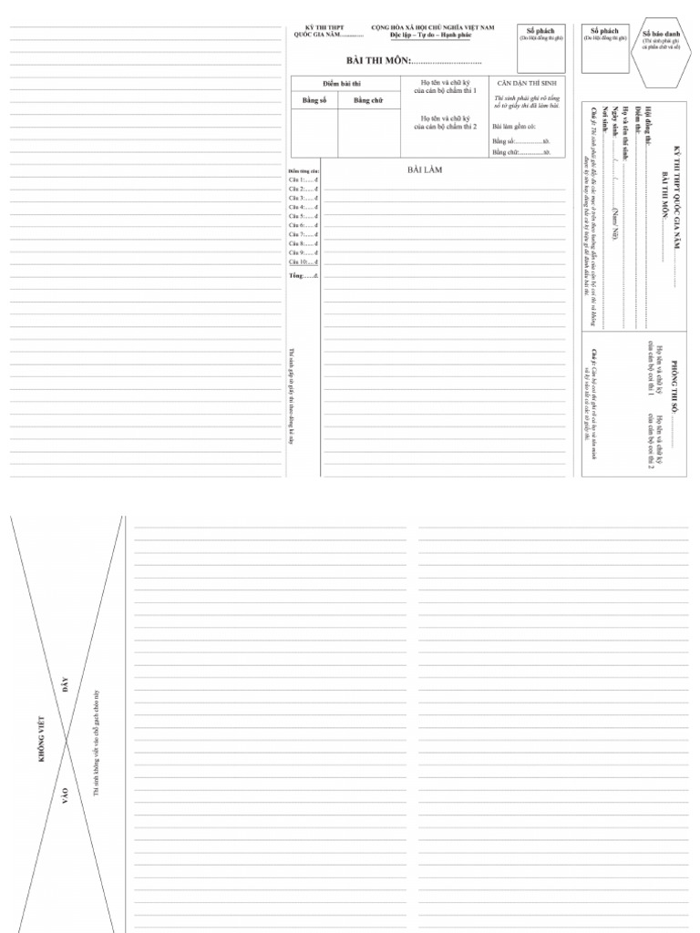 Mau Giay Thi I | PDF