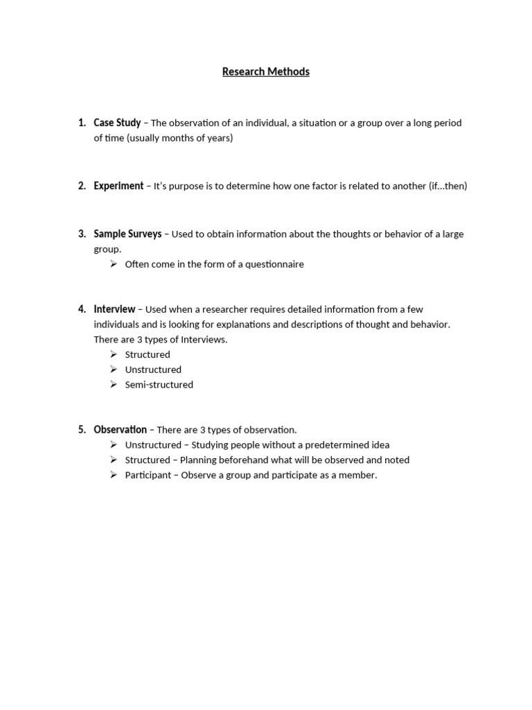 Research Methods | PDF