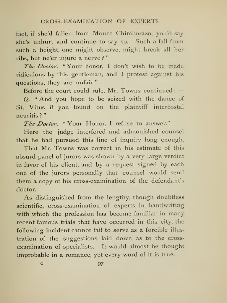 The Art of Cross-Examination (IA Artofcrossexami00well) (101-200) | PDF ...