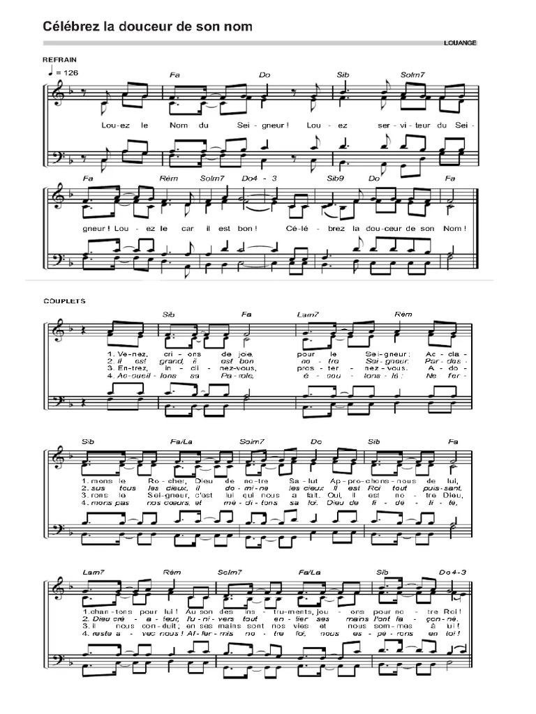 Celebrez La Douceur de Son Nom | PDF