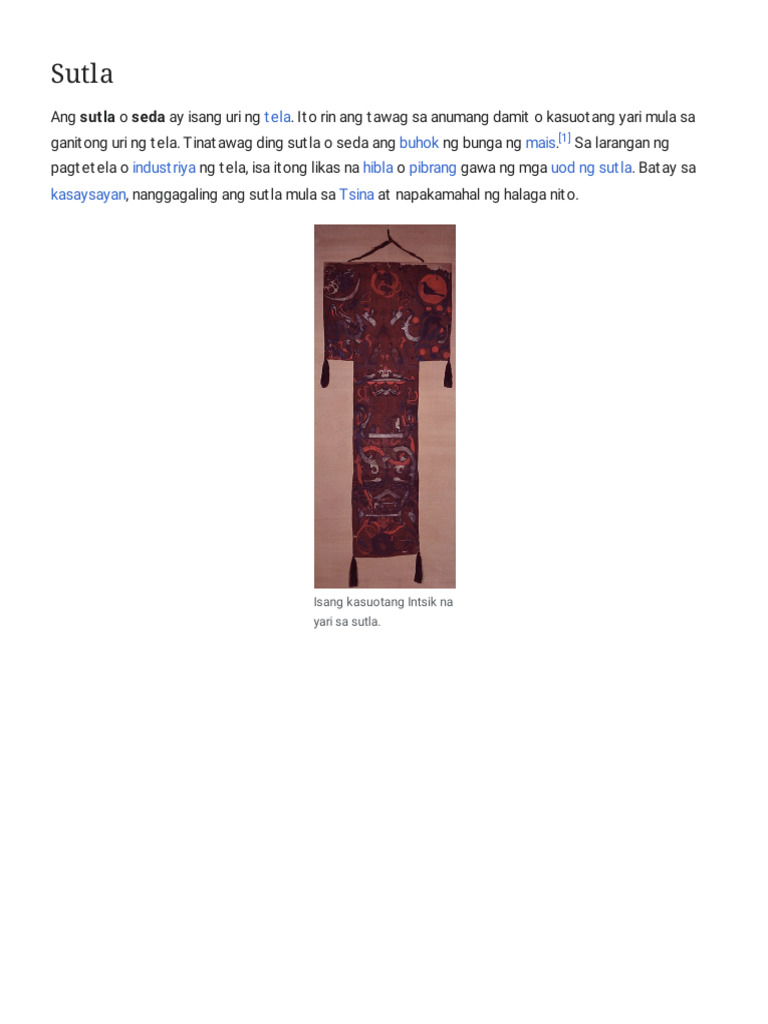 Sutla - Wikipedia, Ang Malayang Ensiklopedya | PDF
