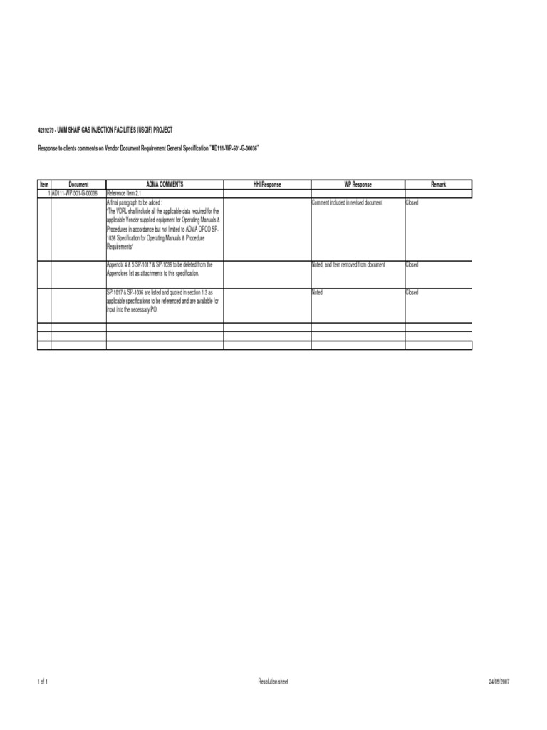 USGIF Vendor Documentation Spec | PDF | Specification (Technical Standard)
