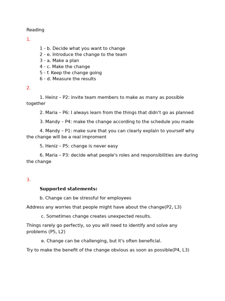 UNIT 8 Reading - Answer | PDF