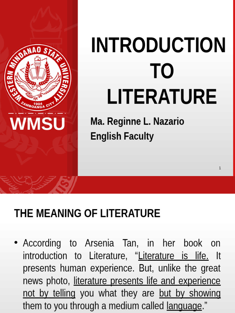 Introduction To Literature | PDF | Experience | Thought