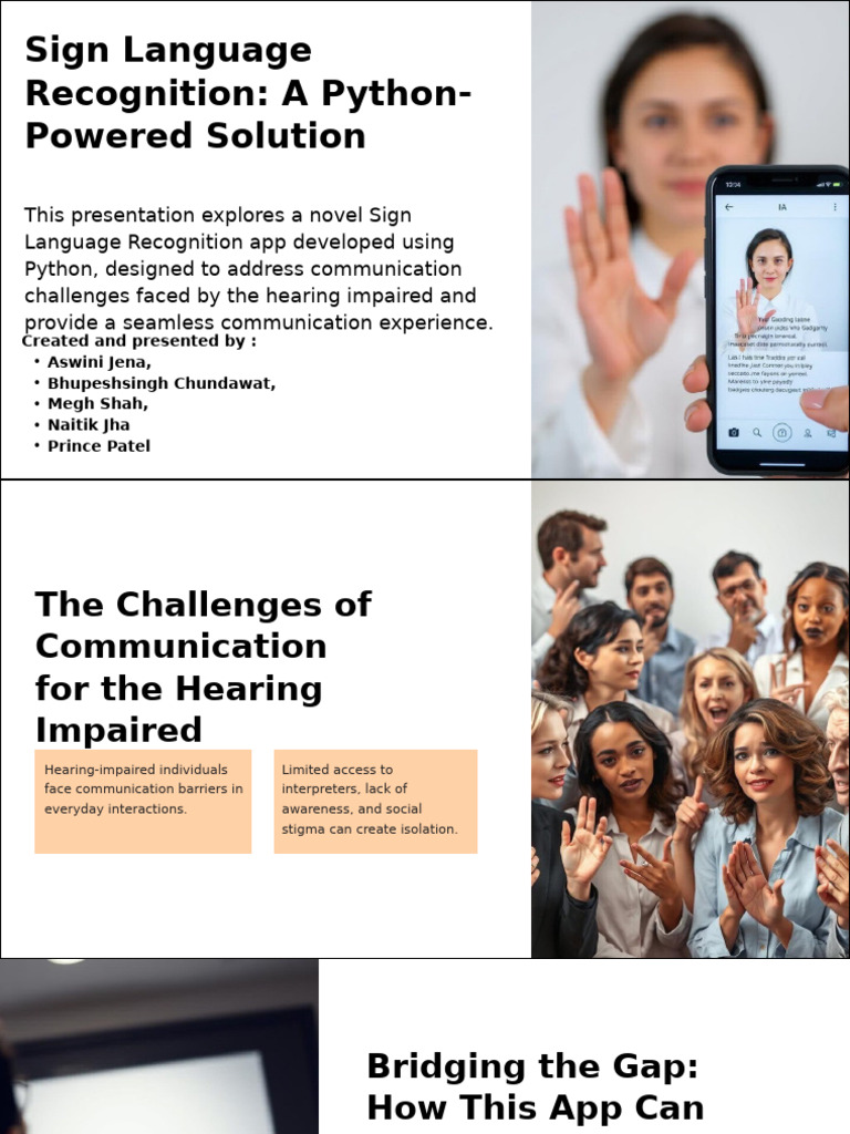 Sign Language Recognition App | PDF | Communication | Sign Language