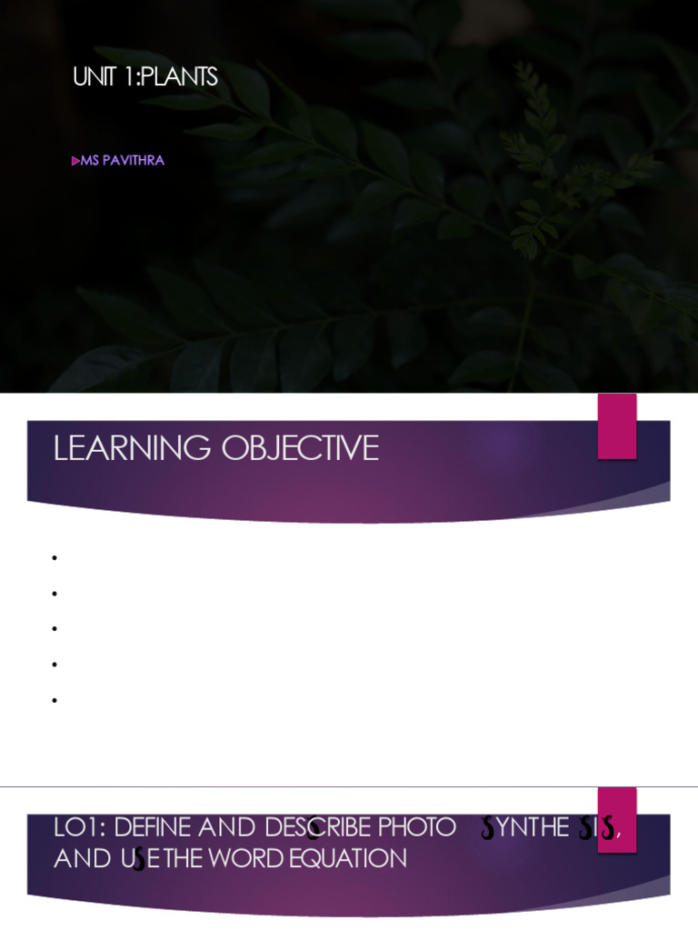 Chapter 1 Part 1 | PDF | Photosynthesis | Plants