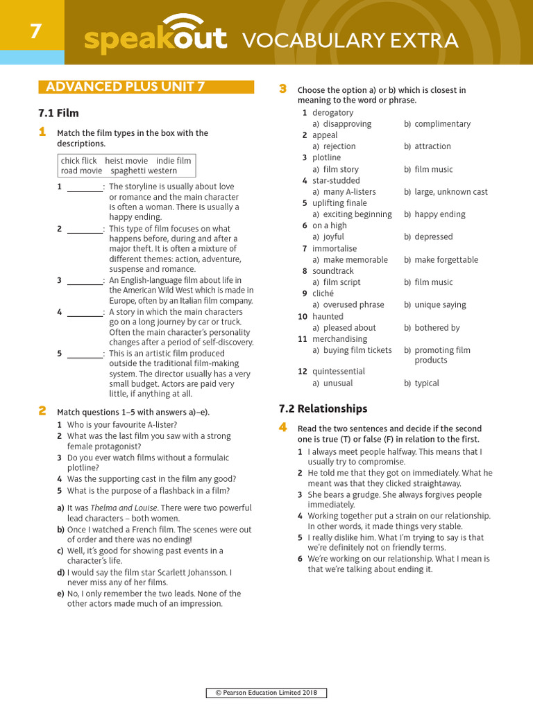 Speakout Vocabulary Extra Advanced Plus Unit 7 | PDF | Adverb | Linguistics
