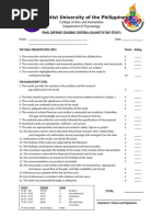 Oral Defense Rubric for Research Projects | PDF | Idea | Rubric (Academic)
