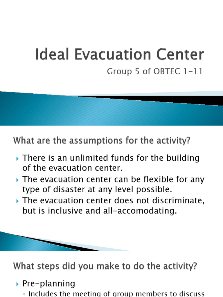 Ideal Evacuation Center | PDF | Emergency Evacuation