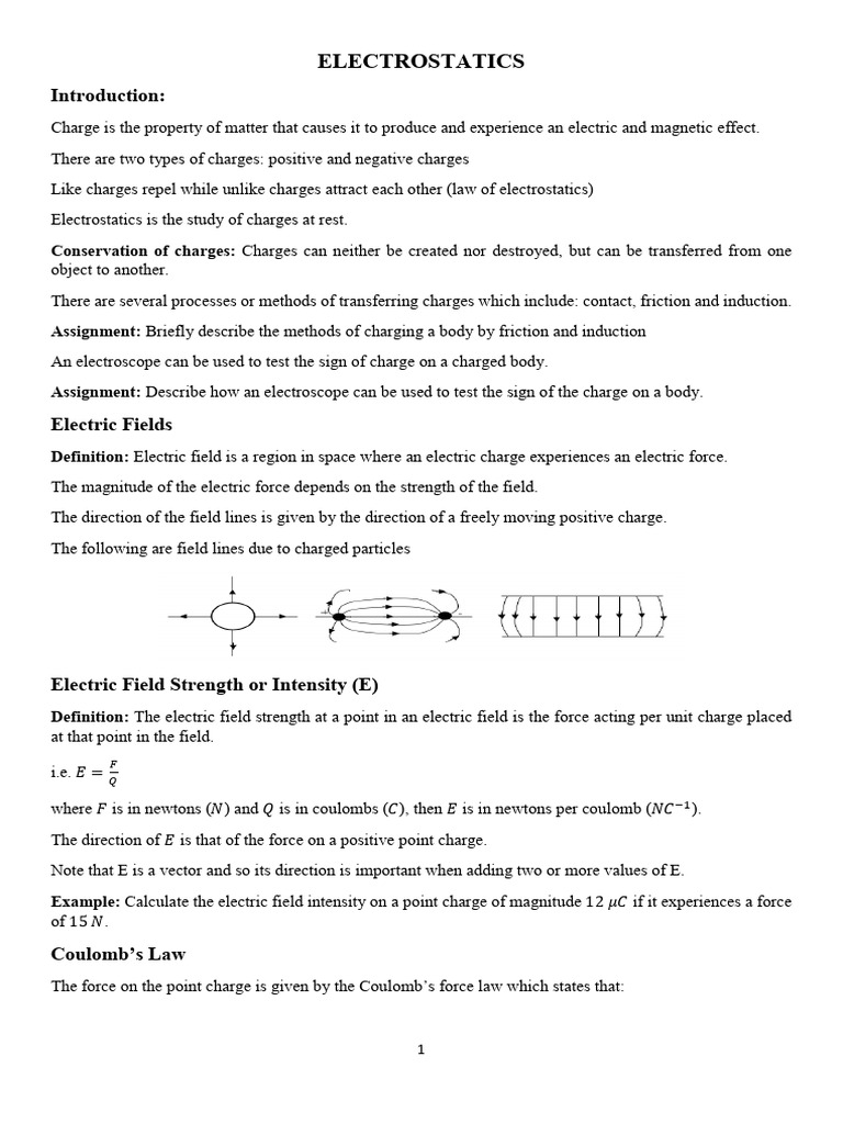 Electrostatics A Level | PDF | Capacitor | Capacitance