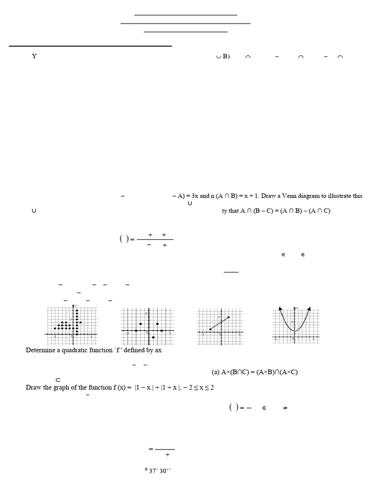 Revision Worksheet for Annual. | PDF | Ellipse | Line (Geometry)