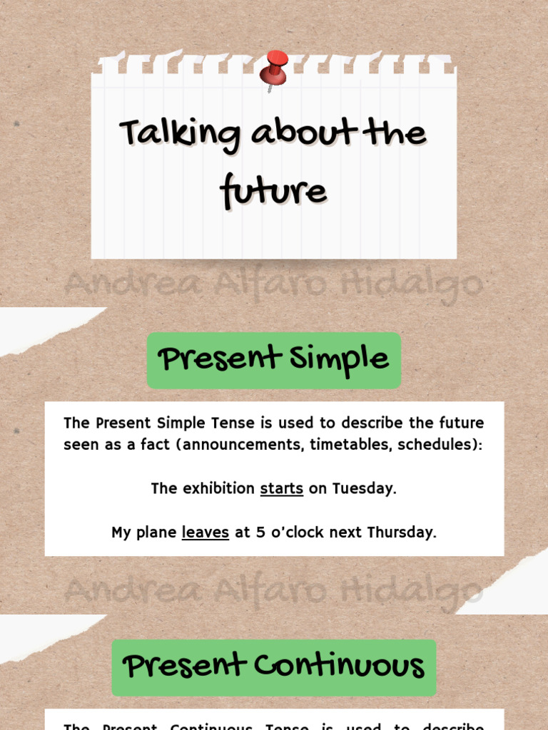 Talking About The Future TENSES | PDF