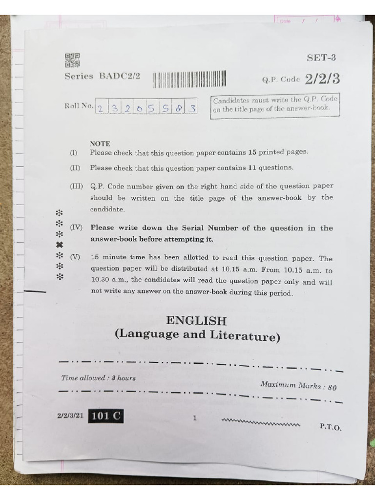 Class 10th Board Exam of English ?? | PDF