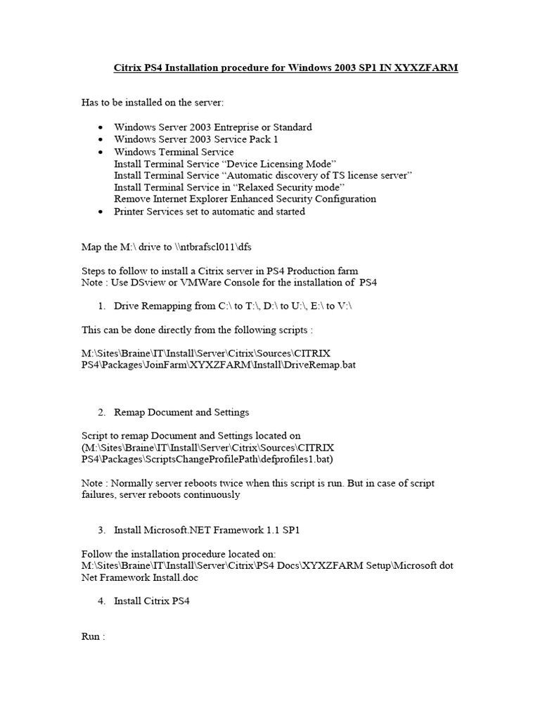 12_Citrix installation steps | PDF | Windows 2000 | Microsoft Software