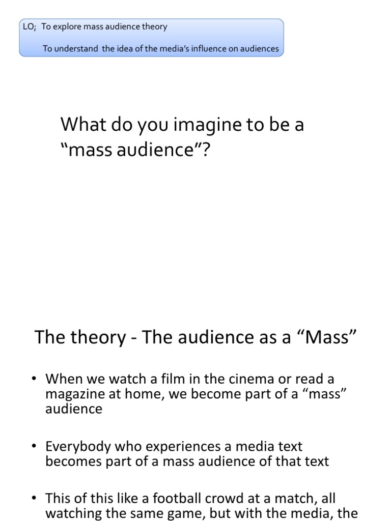 Mass Audience Theory & Media Influence | PDF | Mass Media | Violence