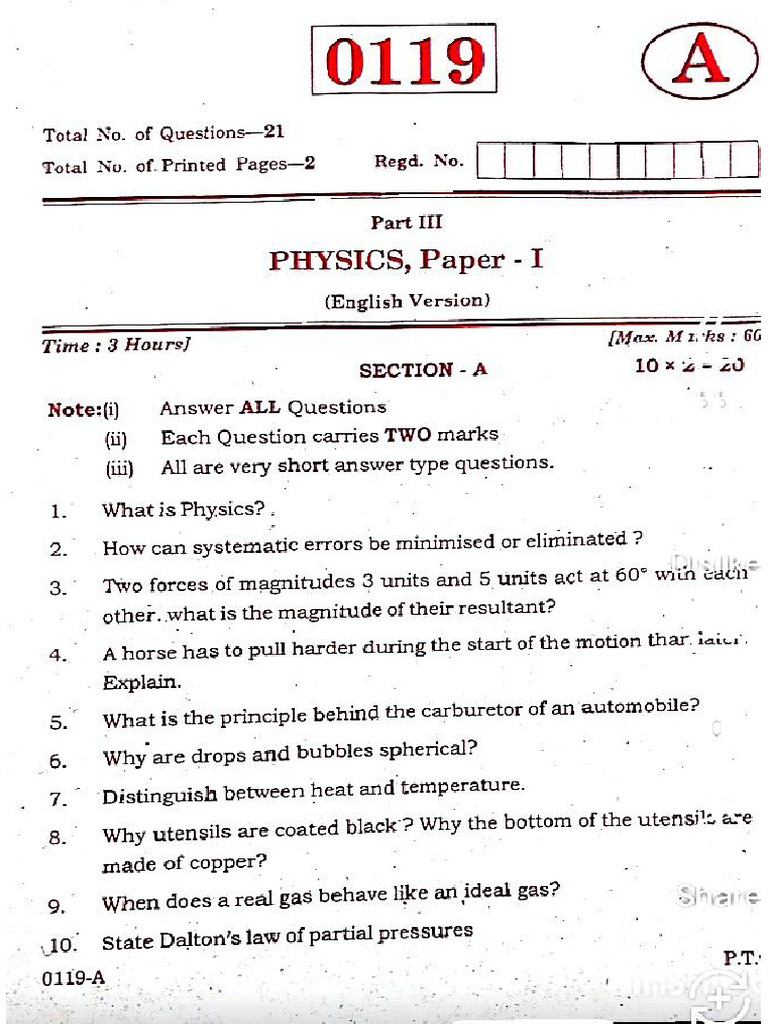 Phy Pre-Final 1 | PDF