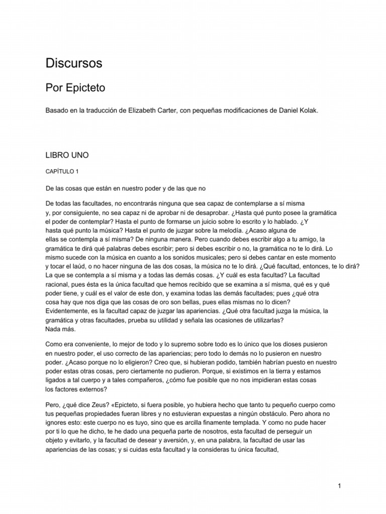 Epictetus Discourse | PDF | Verdad | Inferencia