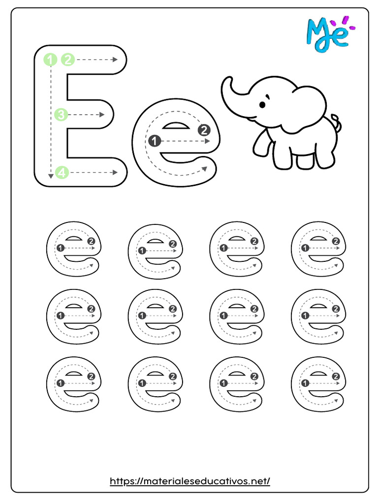 Librito completo trazos de las vocales - vocal e | PDF