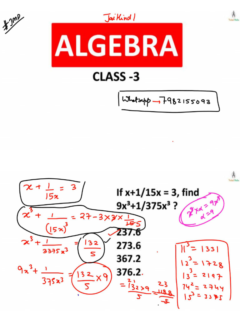 CLASS-3 alg qa | PDF