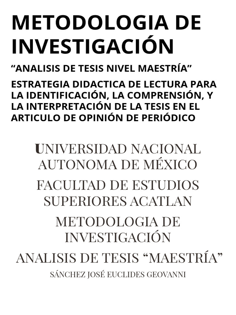 ACTIVIDAD G - Lectura y Analisis de Maestria | PDF | Comprensión lectora | Enseñando