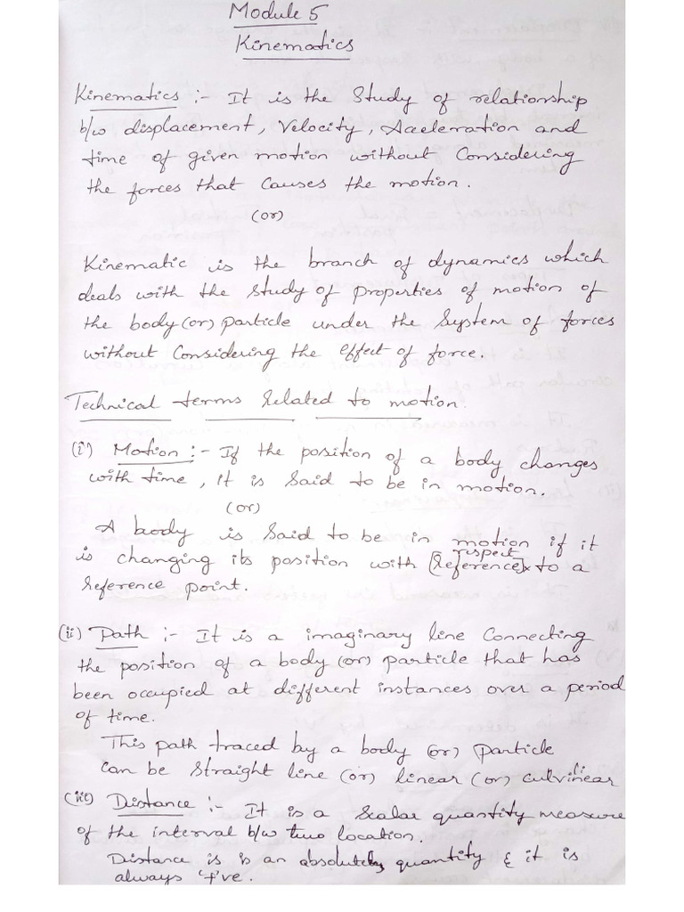 Kinematics (1) | PDF