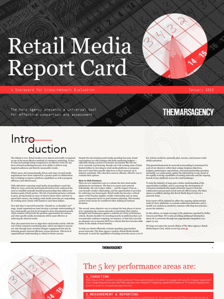 TheMarsAgency - Retail Media Report Card - 1Q2023 | PDF | Retail | Brand