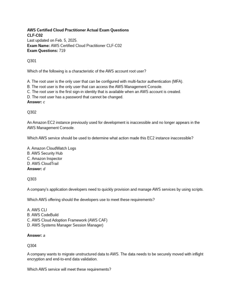 AWS Certified Cloud Practitioner CLF-C02 p7 | PDF | Amazon Web Services | Cloud Computing