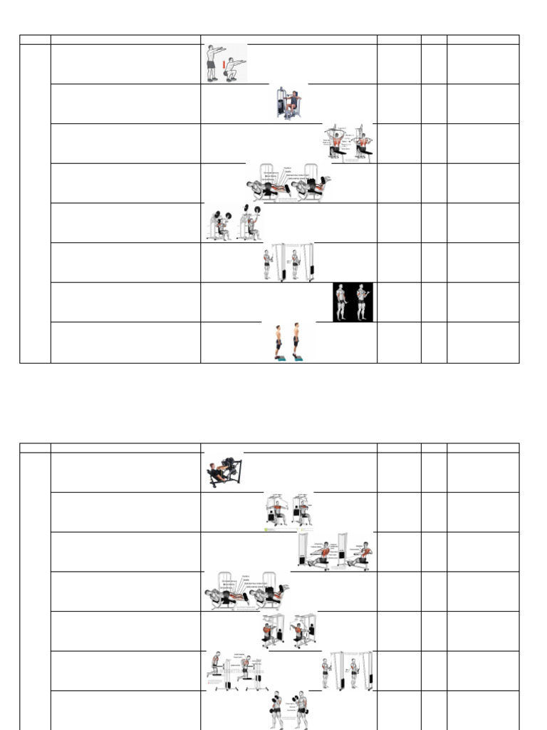 Jadwal Full Body Workout | PDF | Physical Fitness | Strength Training