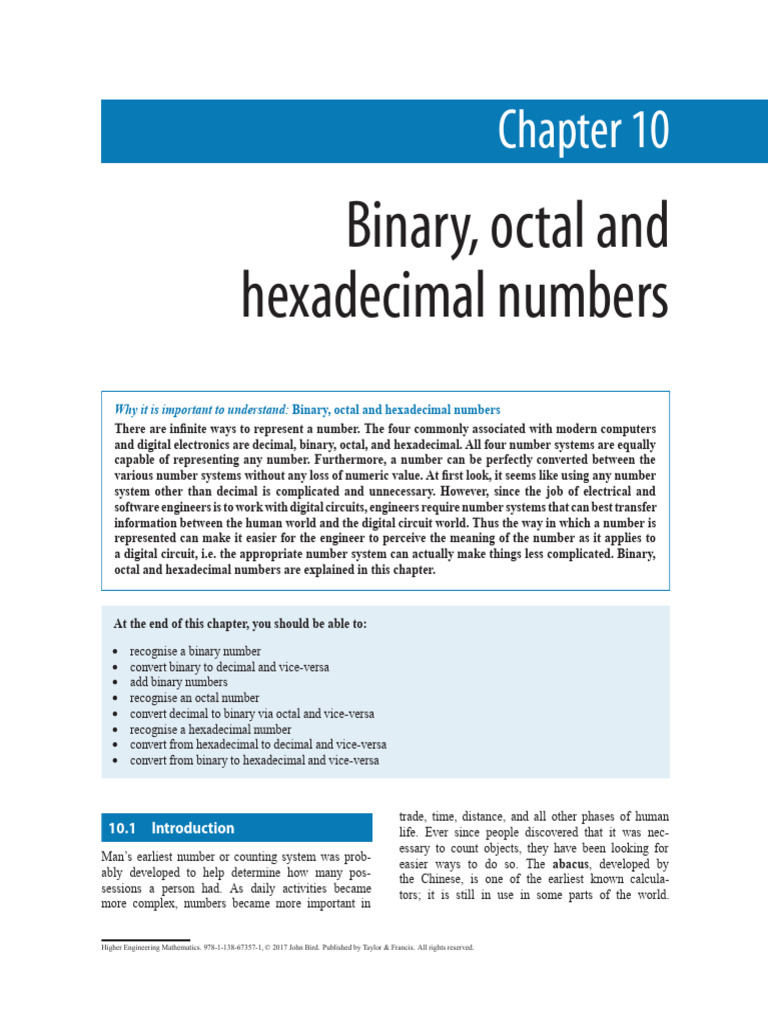 Binary Octal and Hexadecimal Numbers | PDF | Decimal | Numbers