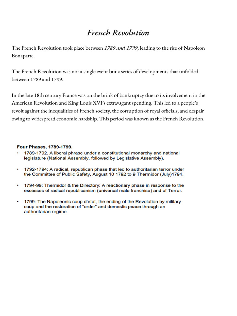 French Revolution | PDF | Reign Of Terror | French Revolution