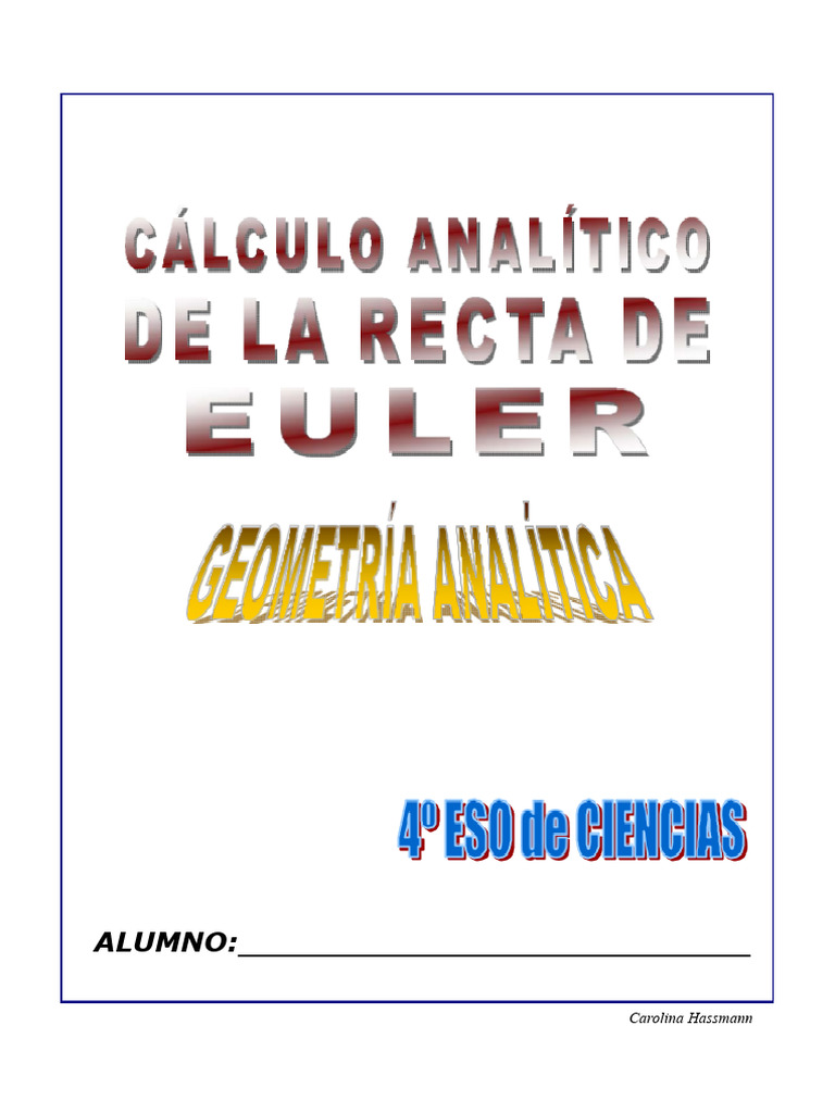 Proyecto Recta de Euler | PDF | Triángulo | Geometría Elemental
