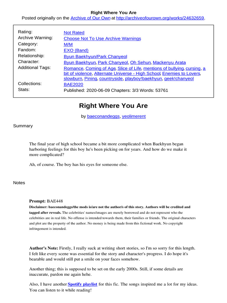 Right Where You Are | PDF