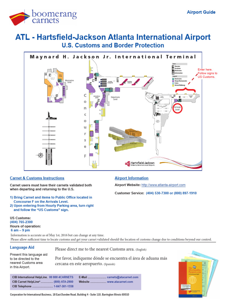 ATL Airport Map - US Version | PDF | Transport