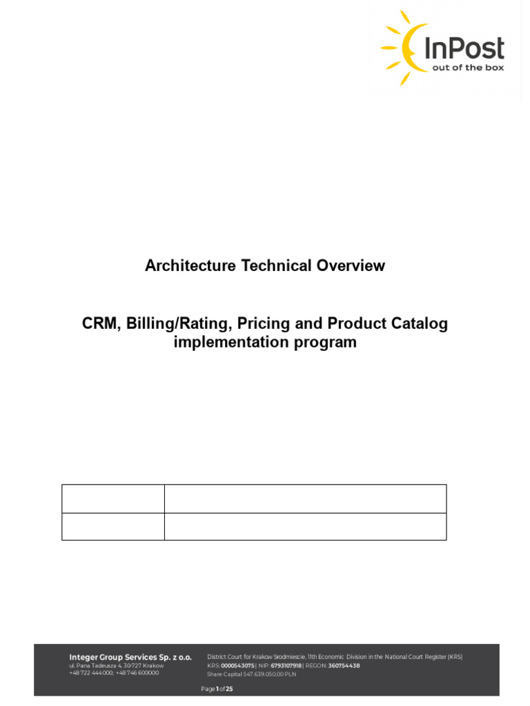 CRM and Billing System Architecture Overview | PDF | Customer ...