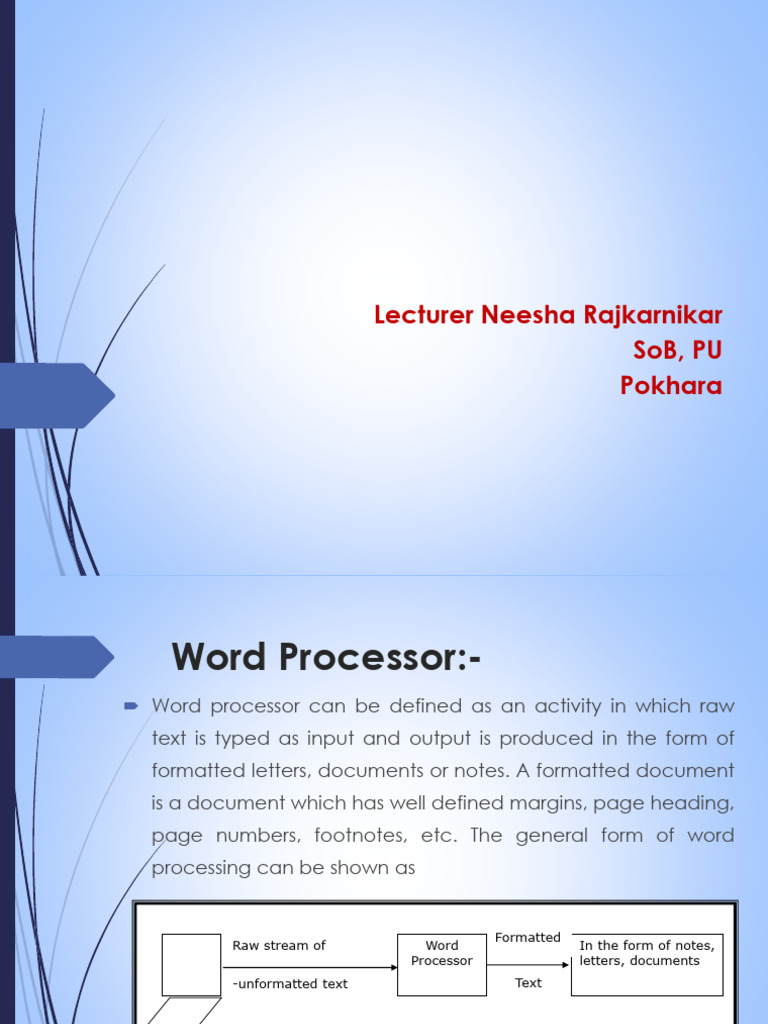 Unit 3 Word Processor | PDF | Microsoft Word | Cursor (User Interface)